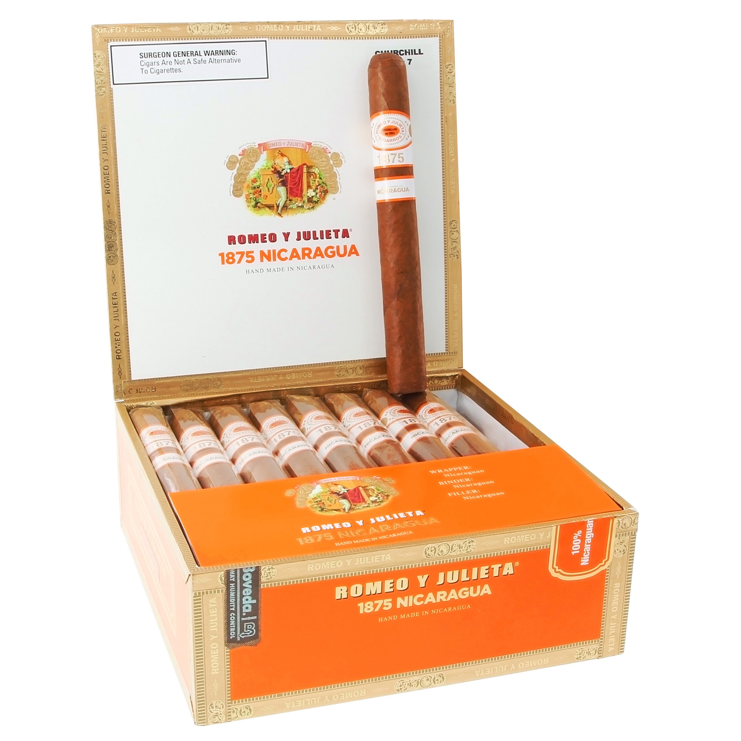 ROMEO Y JULIETA 1875 NICA CHURCHILL (52X7) BOX OF 25 – Empire Smoke ...