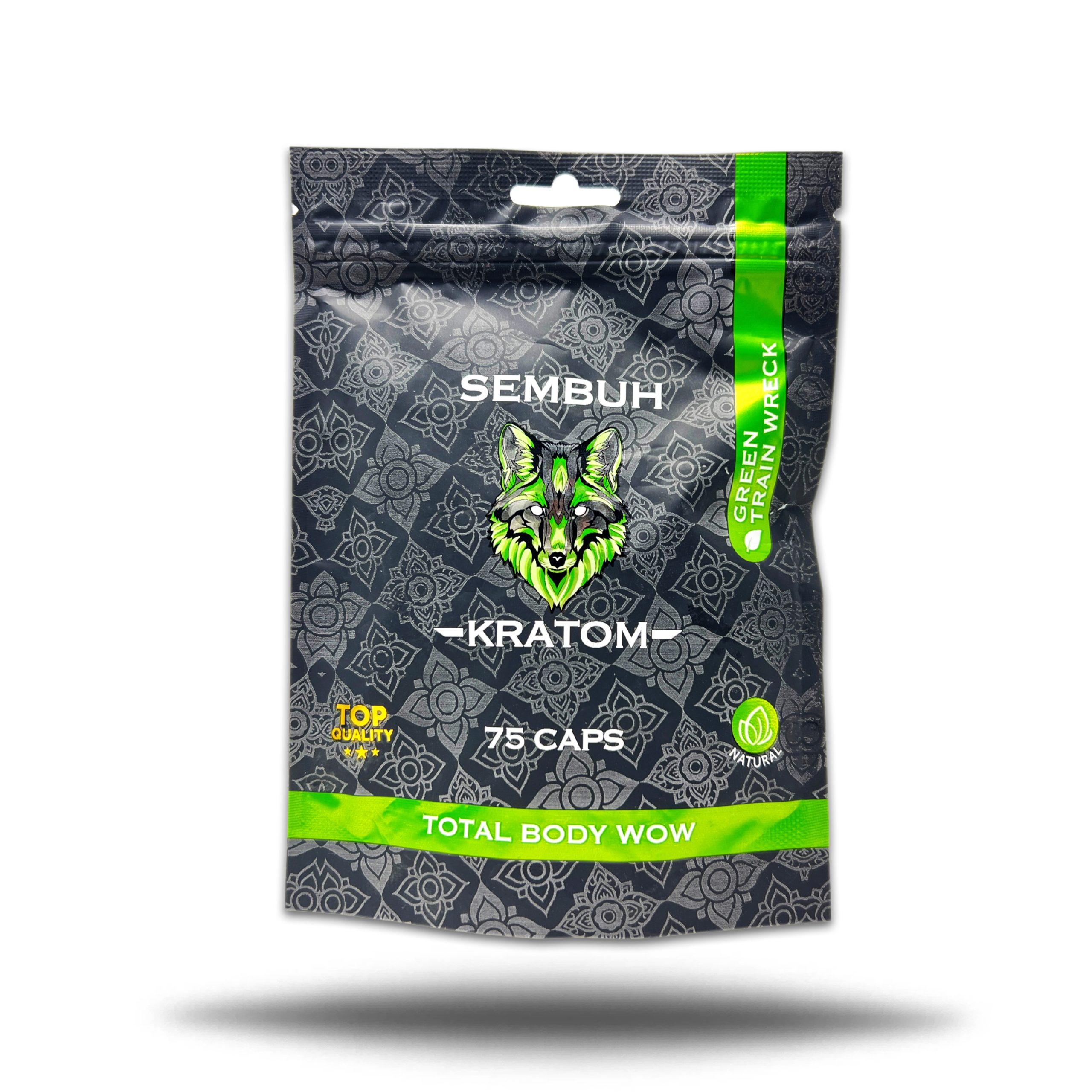 SEMBUH GREEN TRAIN WRECK CAPSULES 75CT BAG – Empire Smoke Distributors