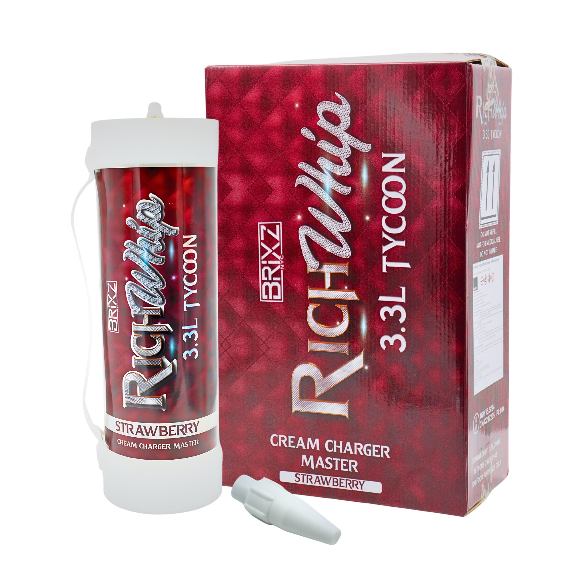 BRIXZ NYC RICH WHIP CREAM CHARGERS 3.3L TANK - BOX OF 2 TANK - Empire ...