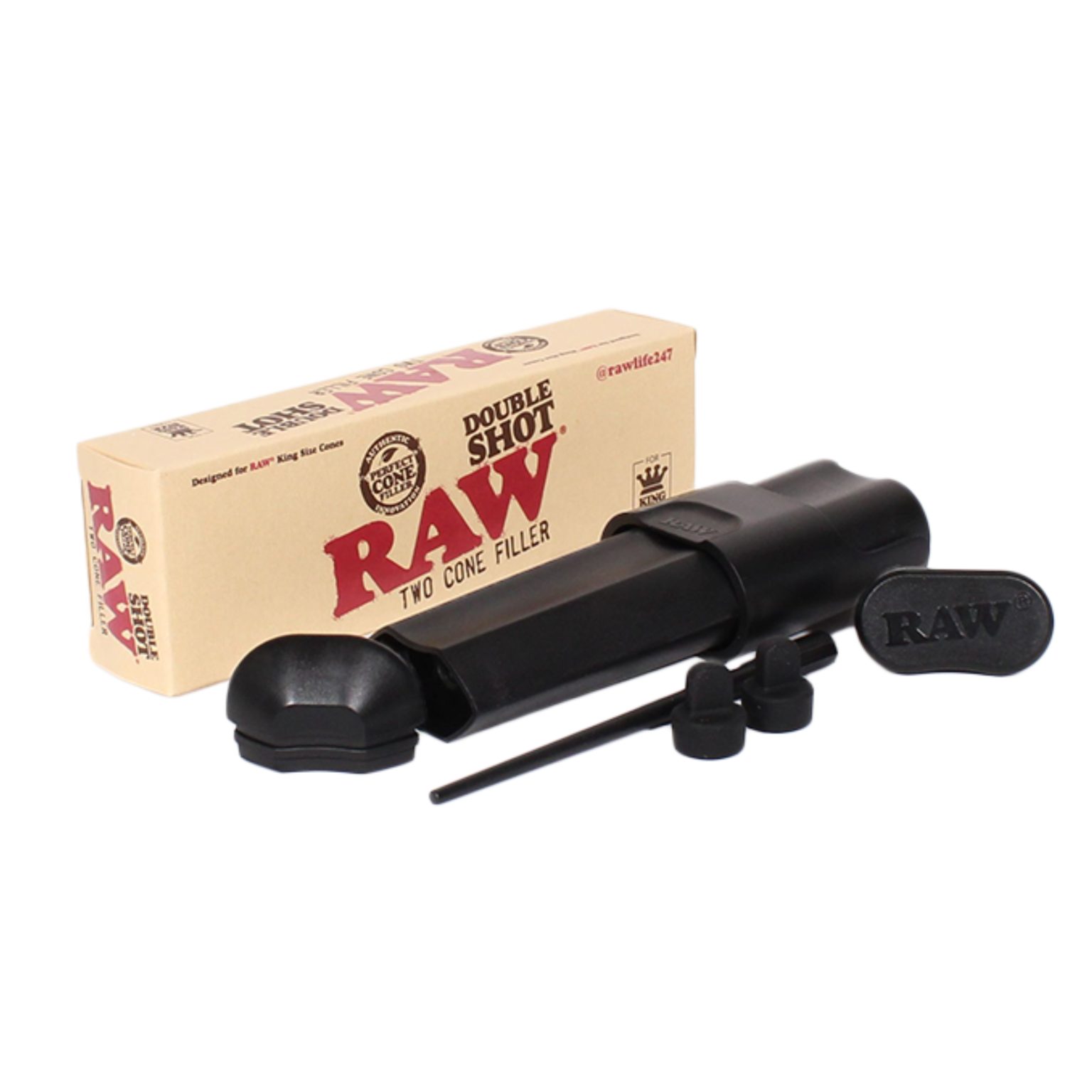 RAW DOUBLE SHOT TWO CONE FILLER FOR KING SIZE CONE – Empire Smoke ...