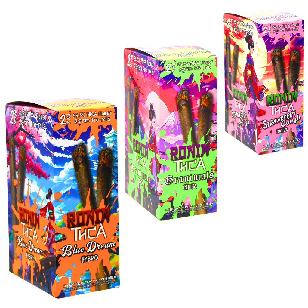 RONIN THCA PRE ROLL 2GM 2PK – BOX OF 10 PACK – Empire Smoke Distributors