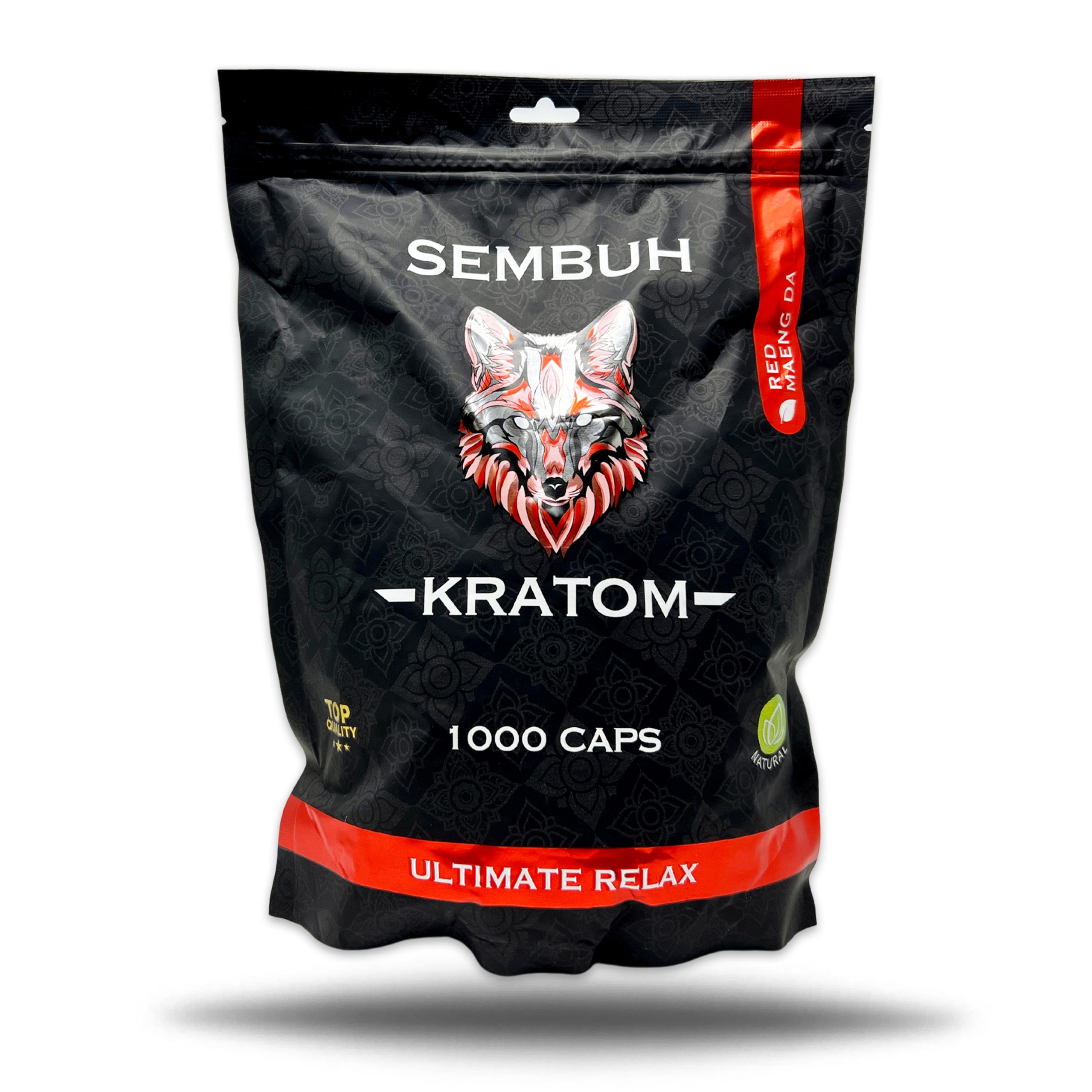 SEMBUH RED MAENG DA CAPSULES 1000CT BAG – Empire Smoke Distributors