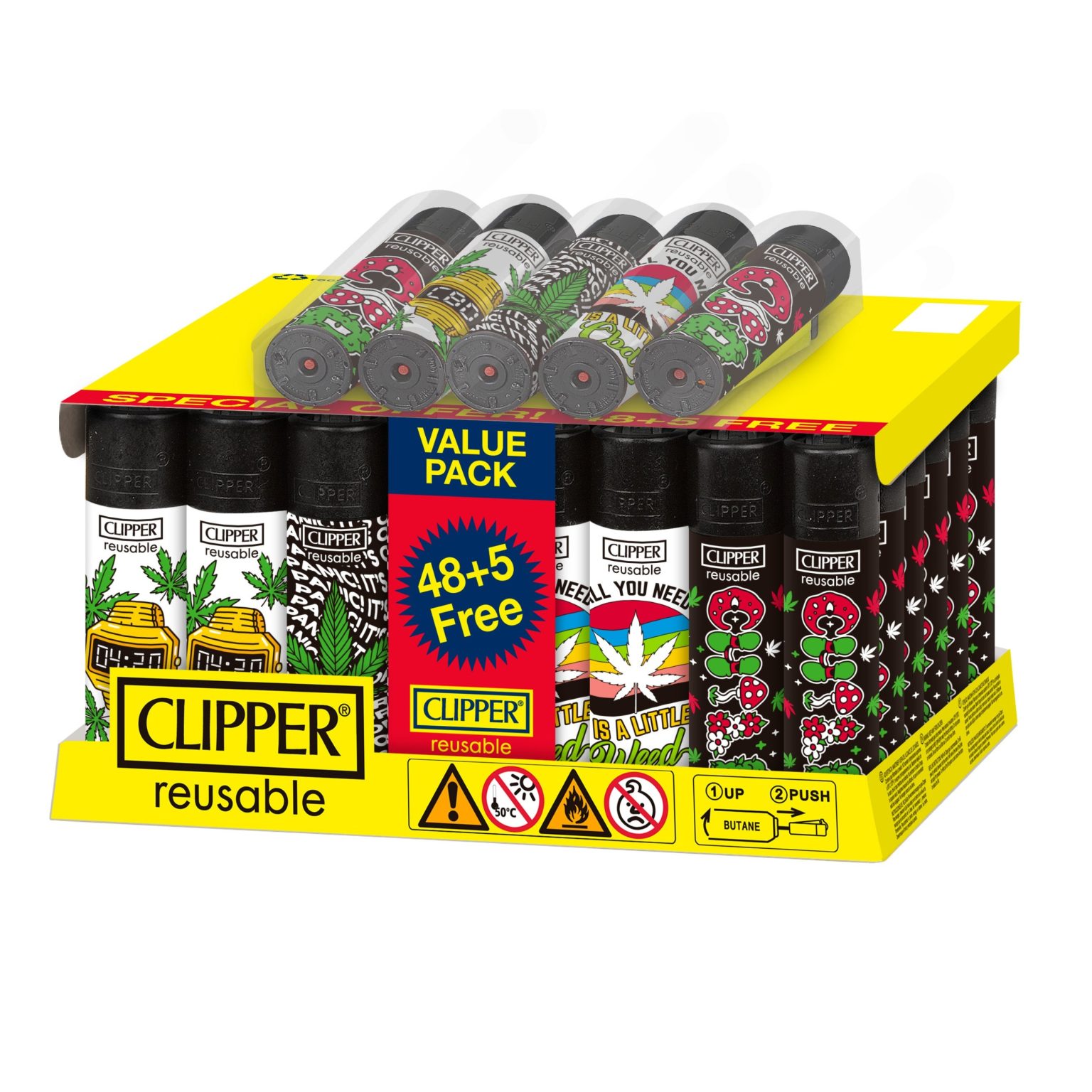 CLIPPER LIGHTER WEED TIME 48CT DISPLAY – Empire Smoke Distributors