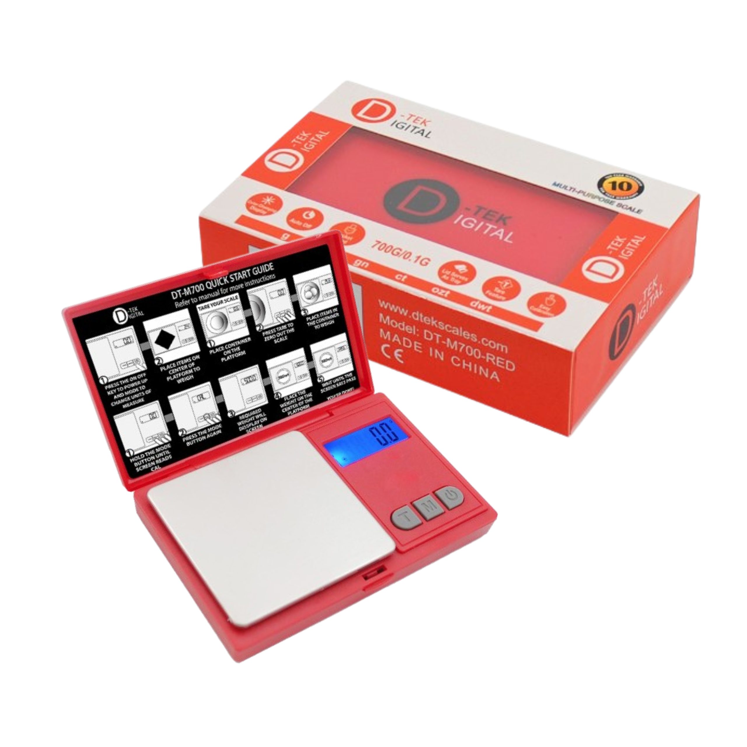 DIGITAL TEK SCALE MULTI-PURPOSE 700G /0.1G RED (DT-M700-RED) - Empire ...