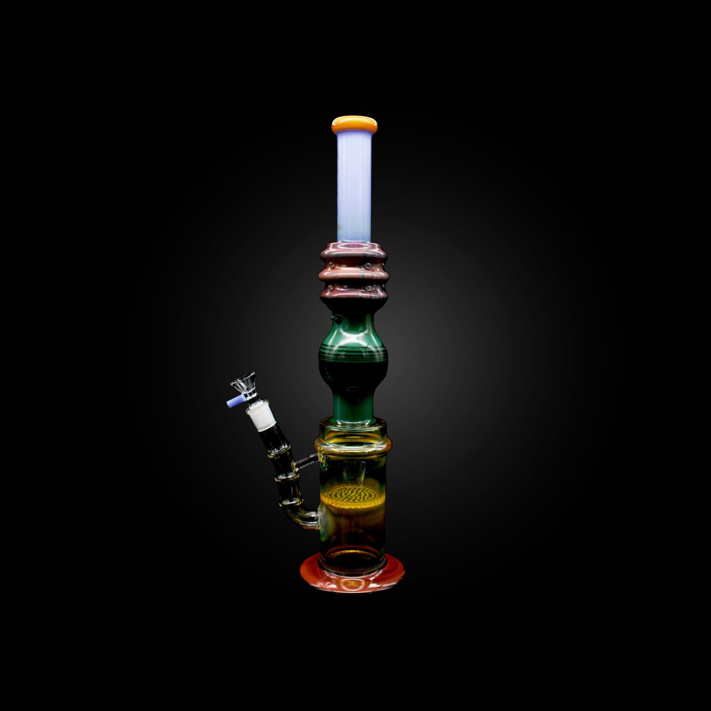 18'' ALPHA ELECTROPLATED MULTI USA COLOR HEADIES PIPE SLIME BLUE ...