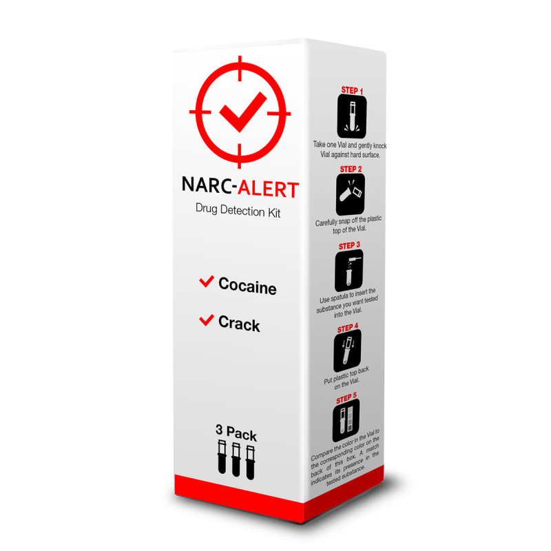 NARC ALERT DRUG DETECTION KIT 3PK (COCAINE/CRACK) – Empire Smoke ...