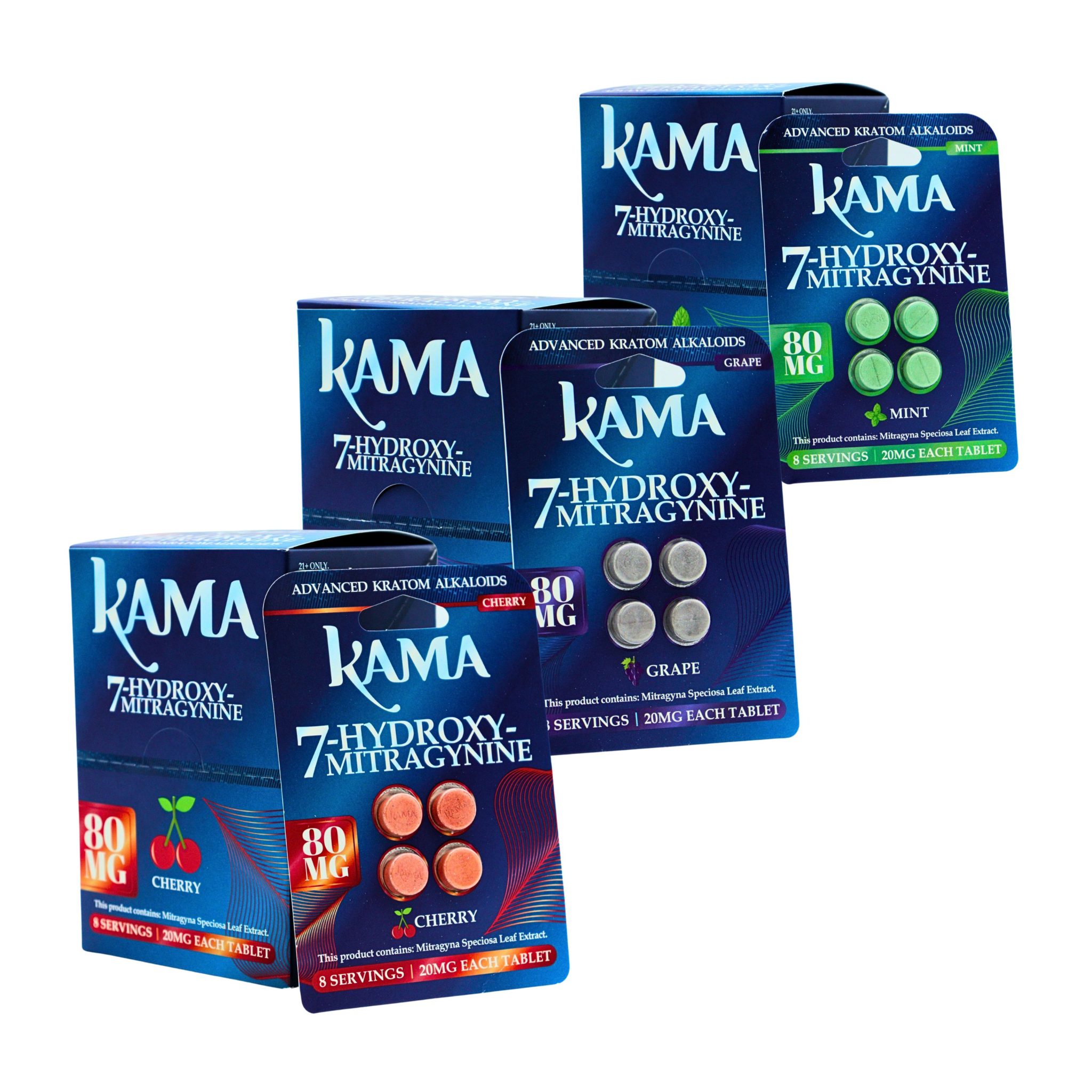 KAMA 7-HYDROXYMITRAGYNINE KRATOM 4CT PACK 80MG -BOX OF 10 PACK - Empire ...