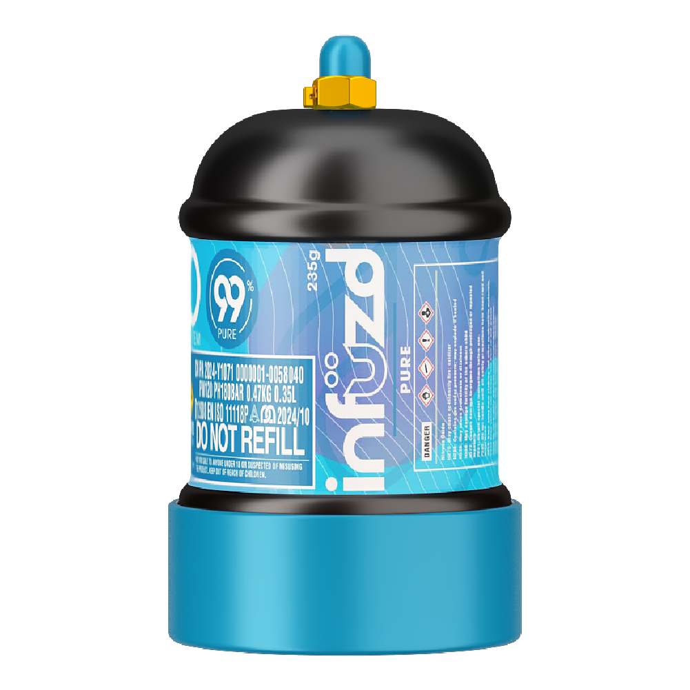 INFUZD WHIP CREAM CHARGER 235G MINI TANK – PURE (UNFLAVORED) -BOX OF 12 ...