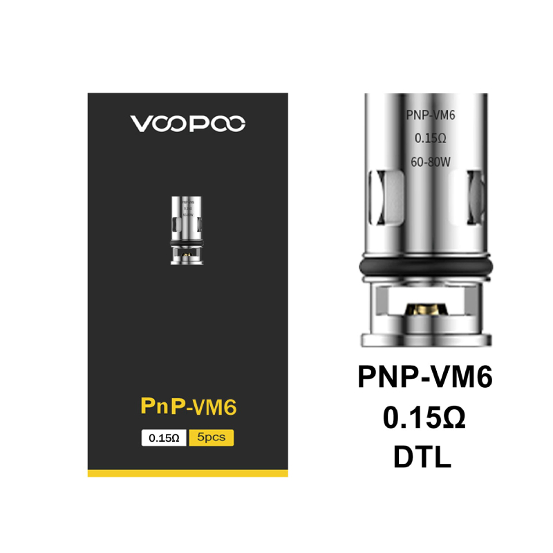 VOOPOO COIL PNP VM6 0.15OHM MAX 80W 5PCS PACK – Empire Smoke Distributors