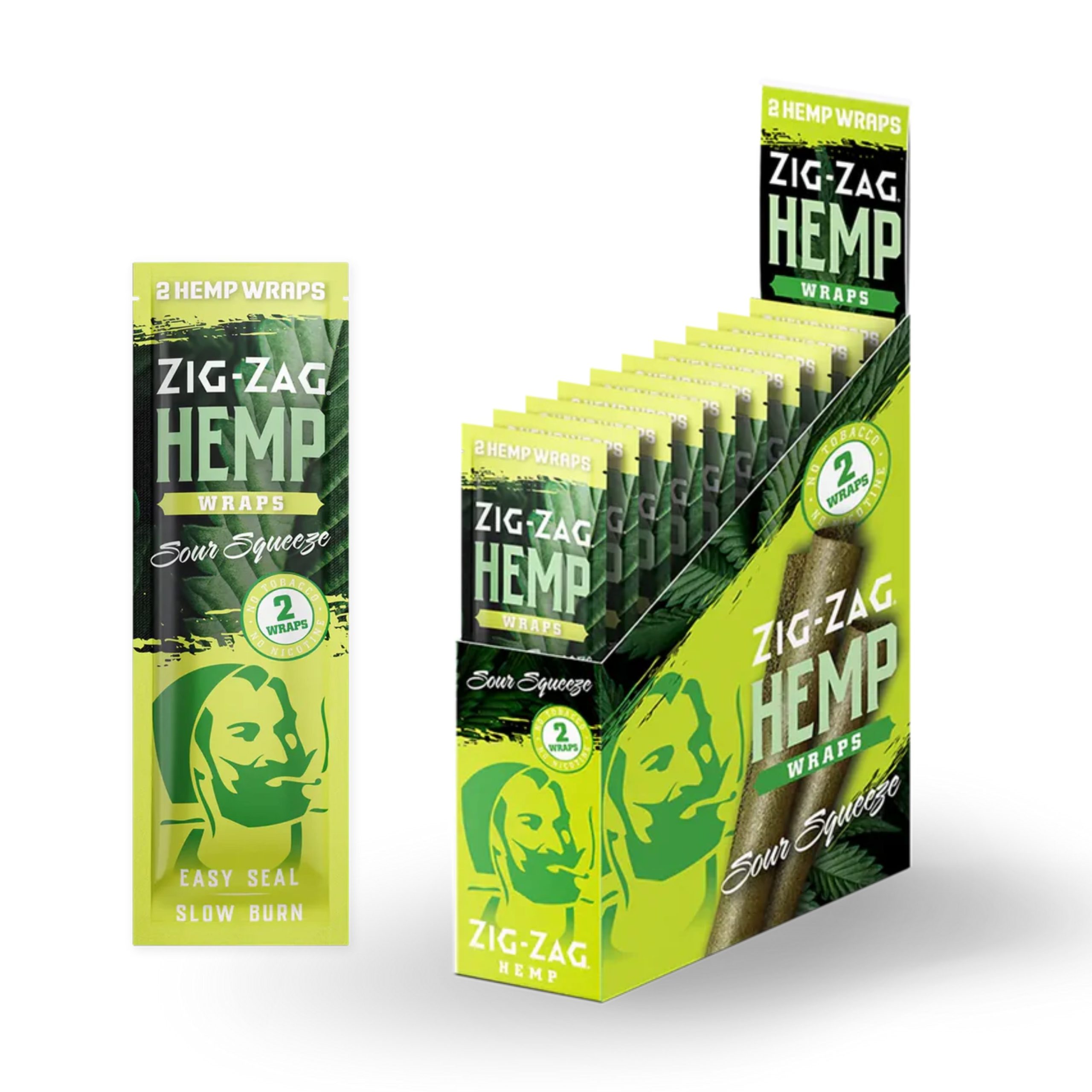 ZIG ZAG HEMP WRAPS SOUR SQUEEZE 2CT 25 PACK BOX – Empire Smoke Distributors