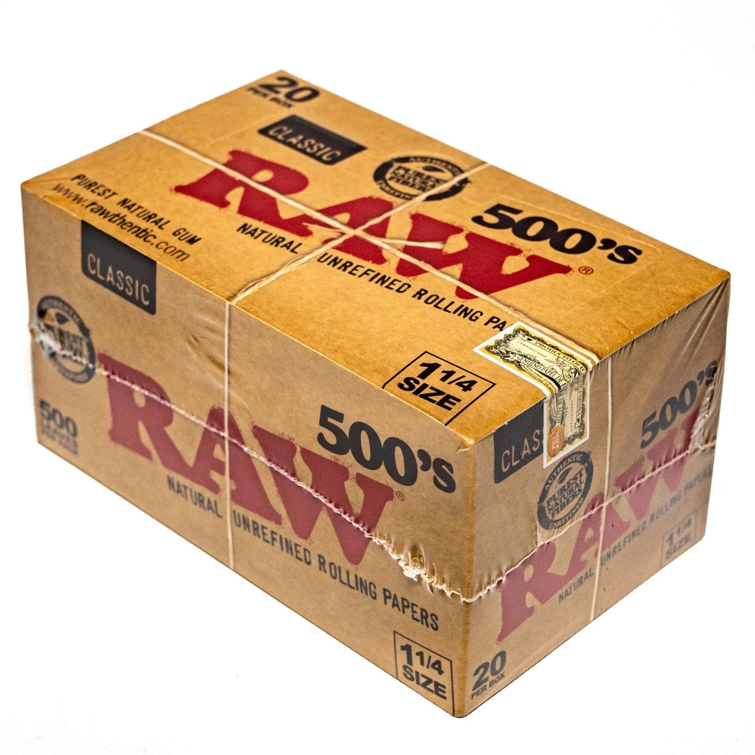 RAW 500’S CLASSIC 1.25 20 PER BOX – Empire Smoke Distributors