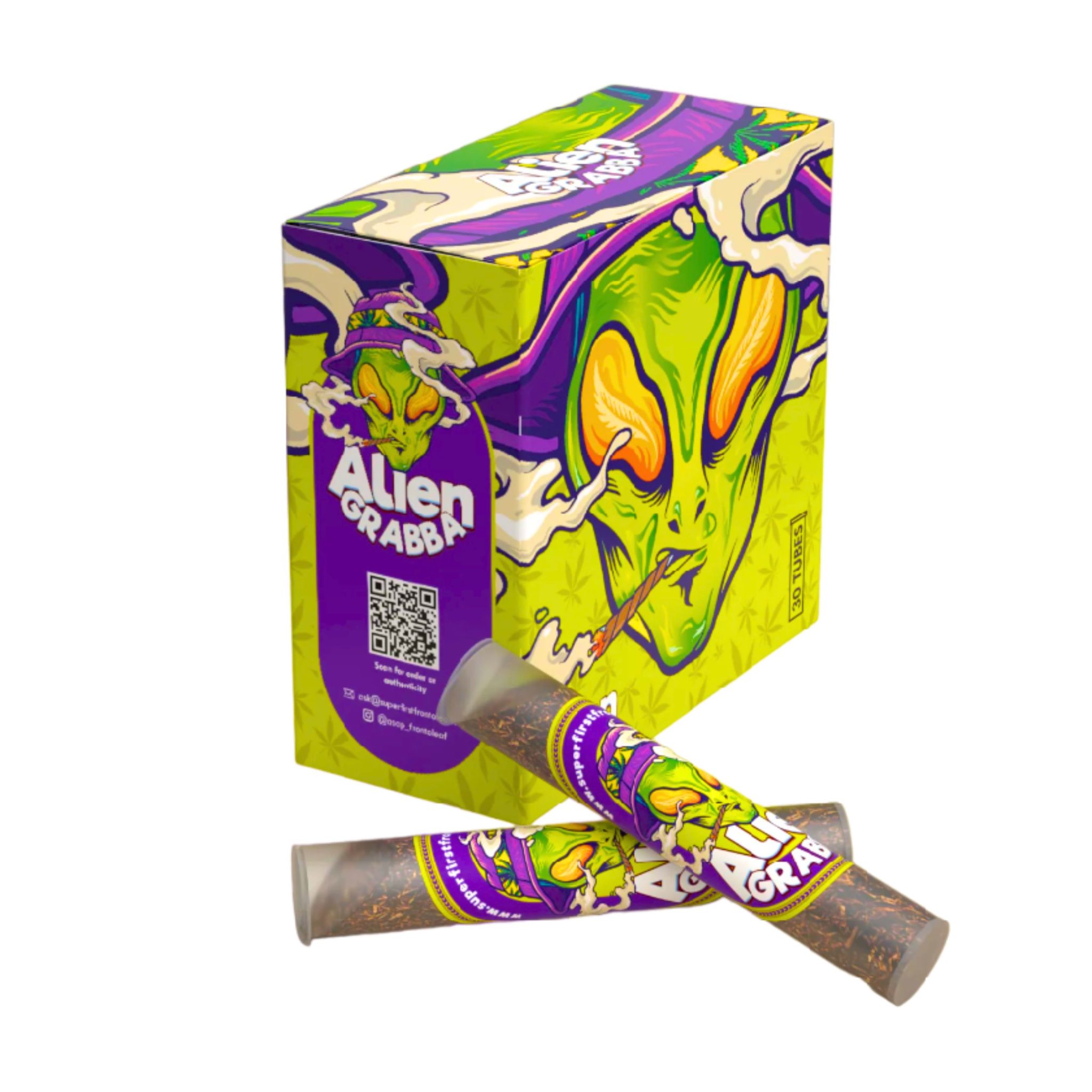 SUPER DL CRUSHED GRABBA HOT ALIEN GRABBA 30CT TUBES BOX – Empire Smoke ...