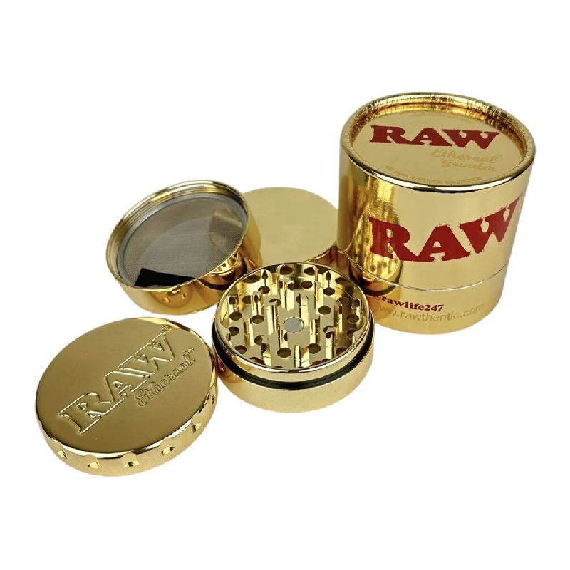 RAW ETHEREAL GRINDER HEAVY STAINLESS STEEL WITH GOLD PLATING PCS ...