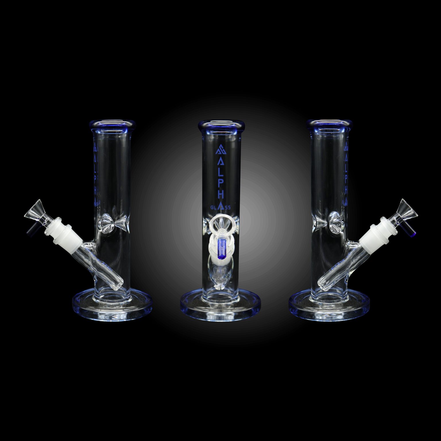 8" ALPHA GLASS STRIGHT TUBE WITH COLORED MOUTH PIECE - Empire Smoke ...