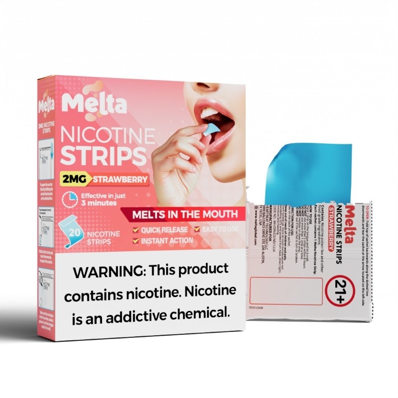 MELTA NICOTINE STRIPS STRAWBERRY 2MG 20CT PACK -BOX OF 5 PACK – Empire ...