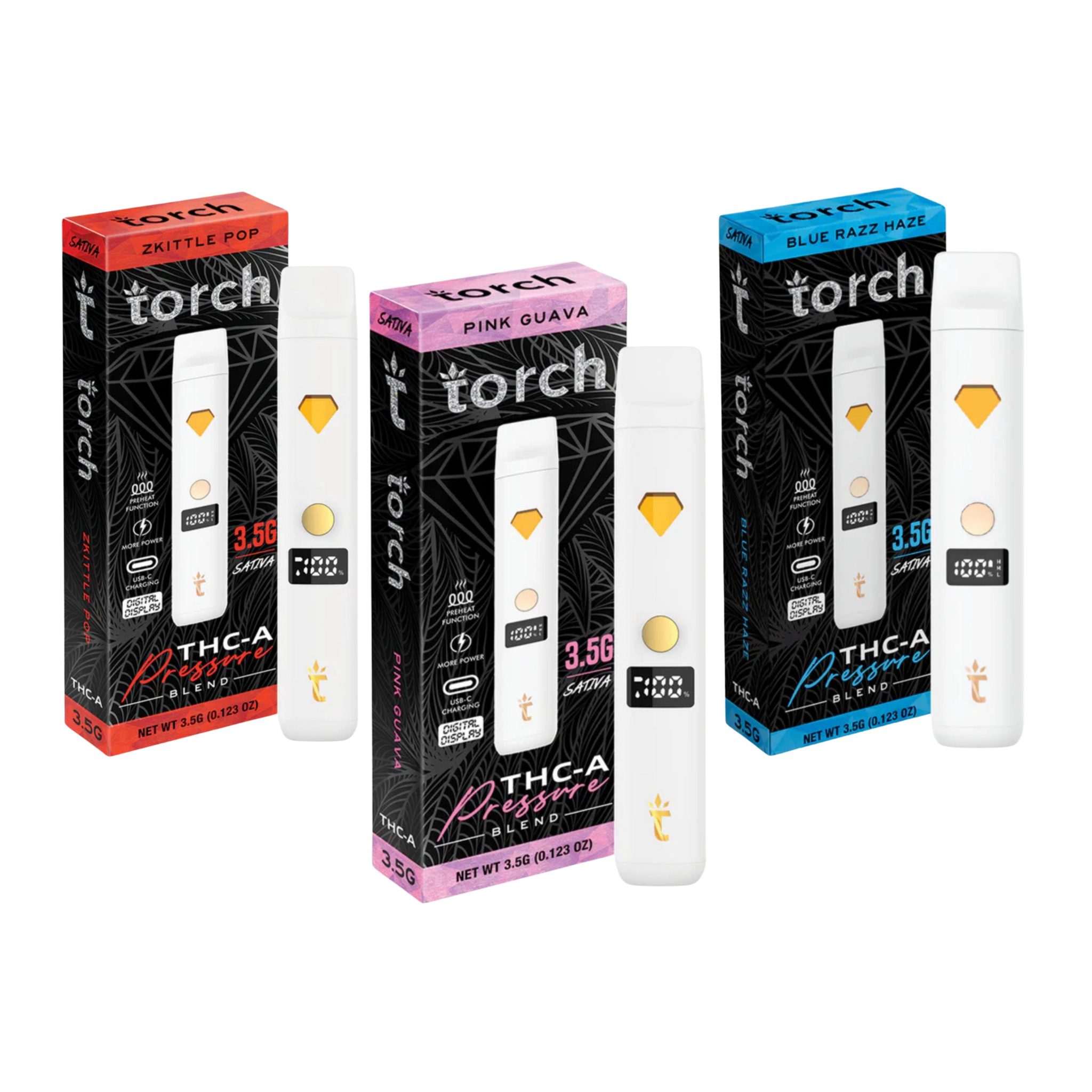 TORCH THC-A PRESSURE BLEND DISPOSABLE 3.5GM – BOX OF 5 – Empire Smoke ...