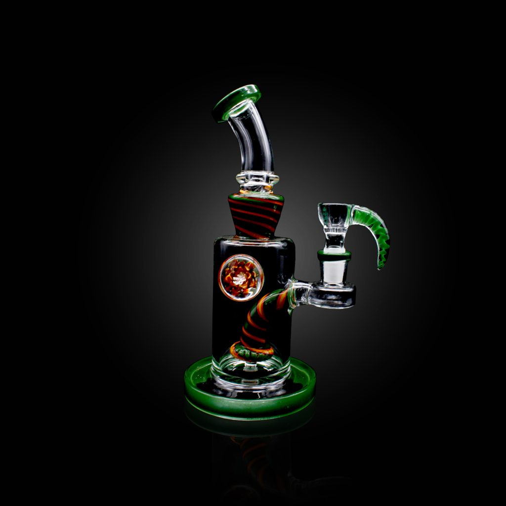 8.5'' URBAN GLASS COLOR TUBING WITH INLINE SHOWER HEAD PERC DARK GREEN ...
