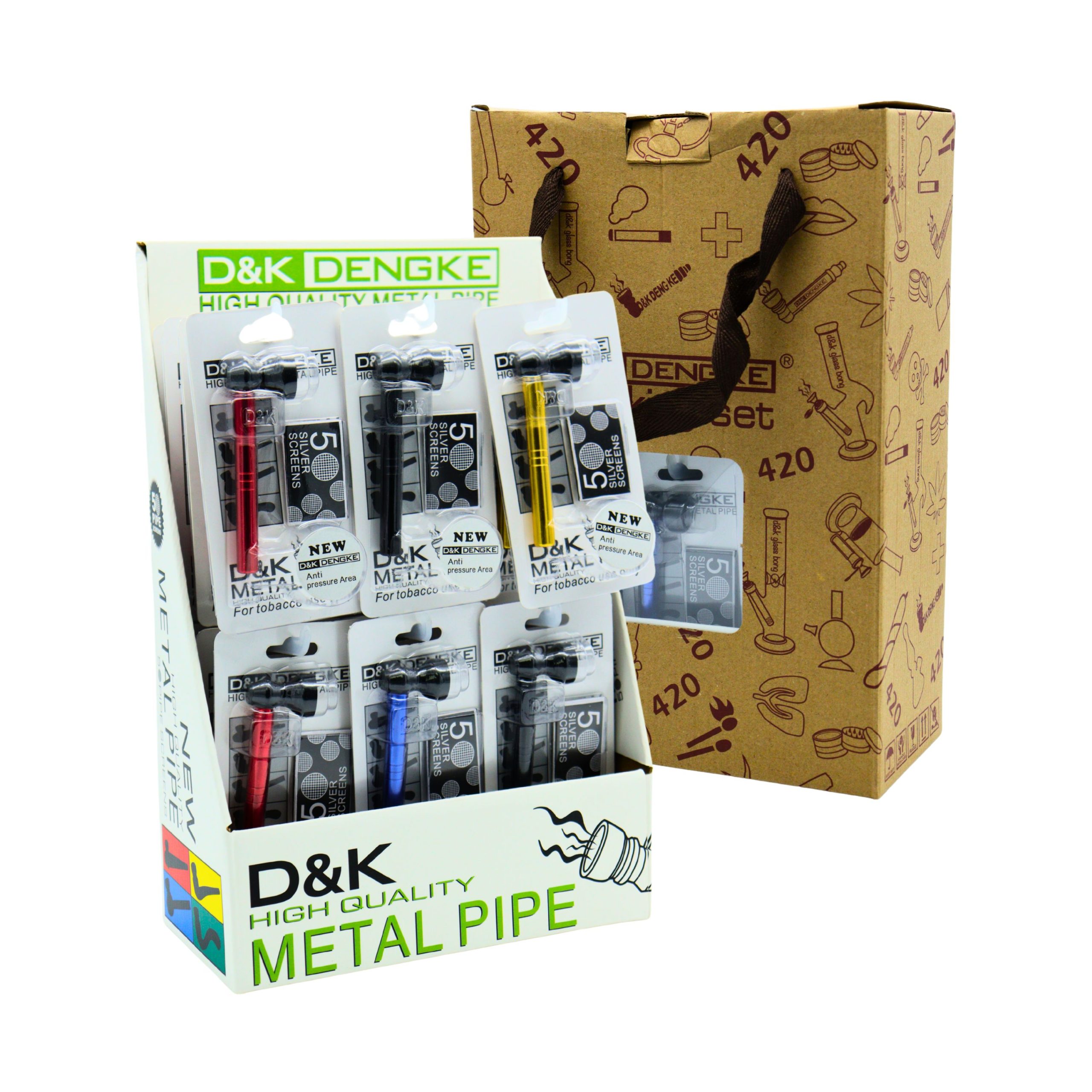 D&K 3″ COLORED METAL PIPE WITH SCREEN -24CT BOX (DK8010A) – Empire ...