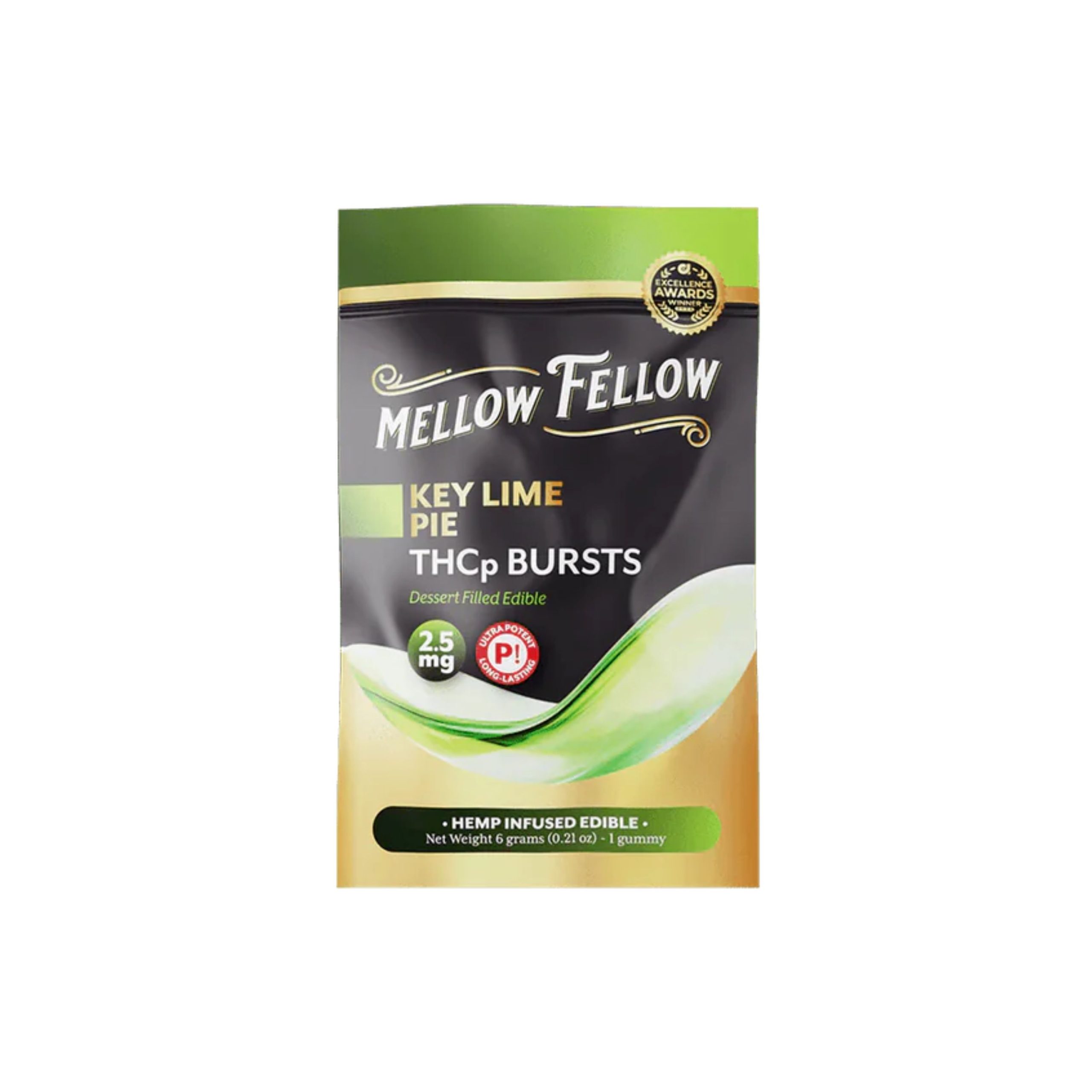 MELLOW FELLOW THCP BURST EDIBLE 2.5GM KEY LIME PIE 1CT PACK -BOX OF 30 ...