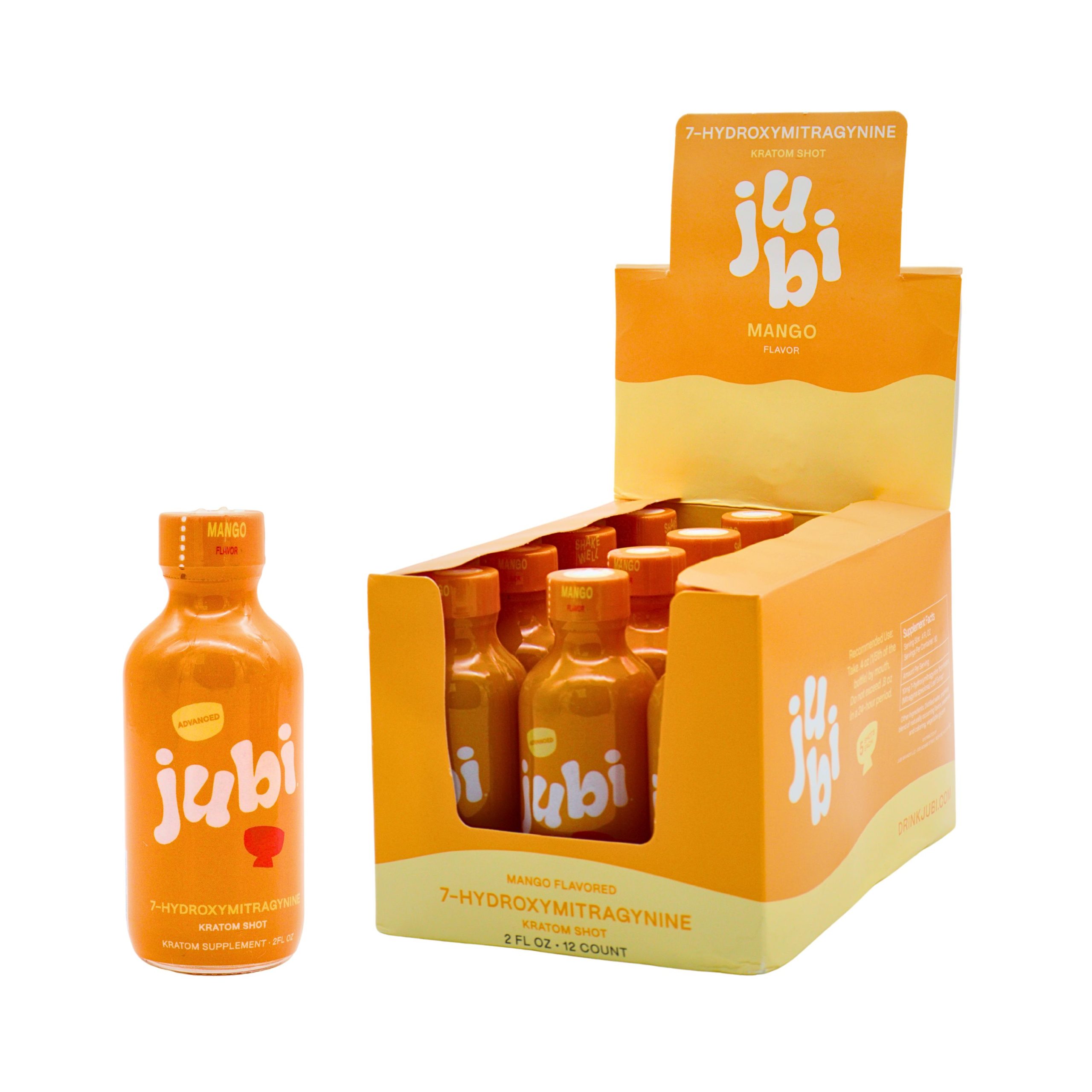 JUBI ADVANCED 7-HYDROXY SHOTS MANGO 2OZ -BOX OF 12 BOTTLE – Empire Smoke Distributors