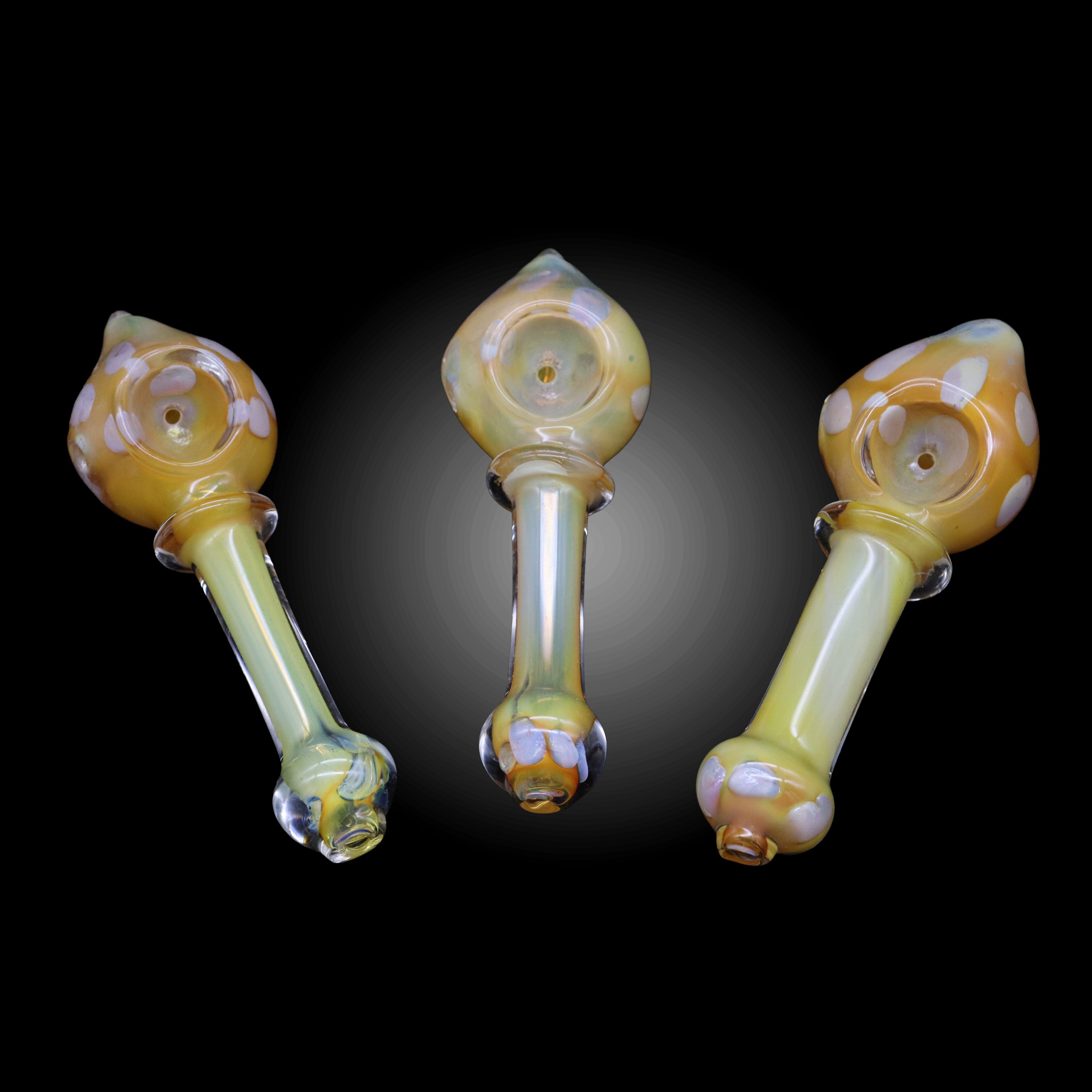 3.5” YELLOW FUME CONE HEAD HAND PIPE 12CT JAR – Empire Smoke Distributors