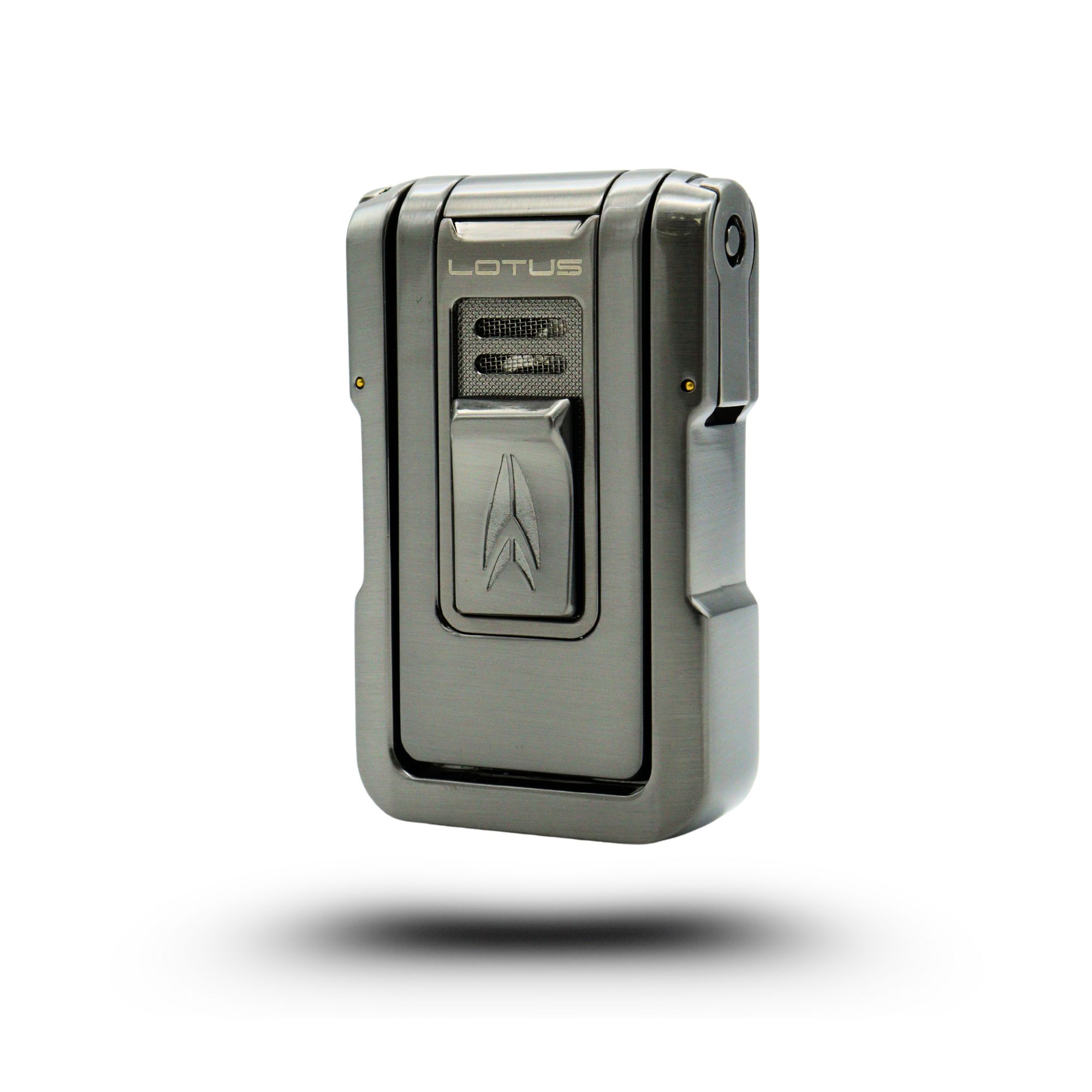AXIS -LOTUS FLATFLAME TORCH LIGHTER WITH FOLD OUT CIGAR STAND GUNMETAL (L8410) – Empire Smoke ...