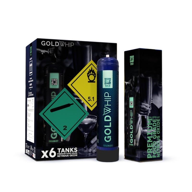 GOLD WHIP CREAM CHARGER 615G CYLINDER COCKTAIL SERIES (GLOW) -BOX OF 6 – Empire Smoke Distributors