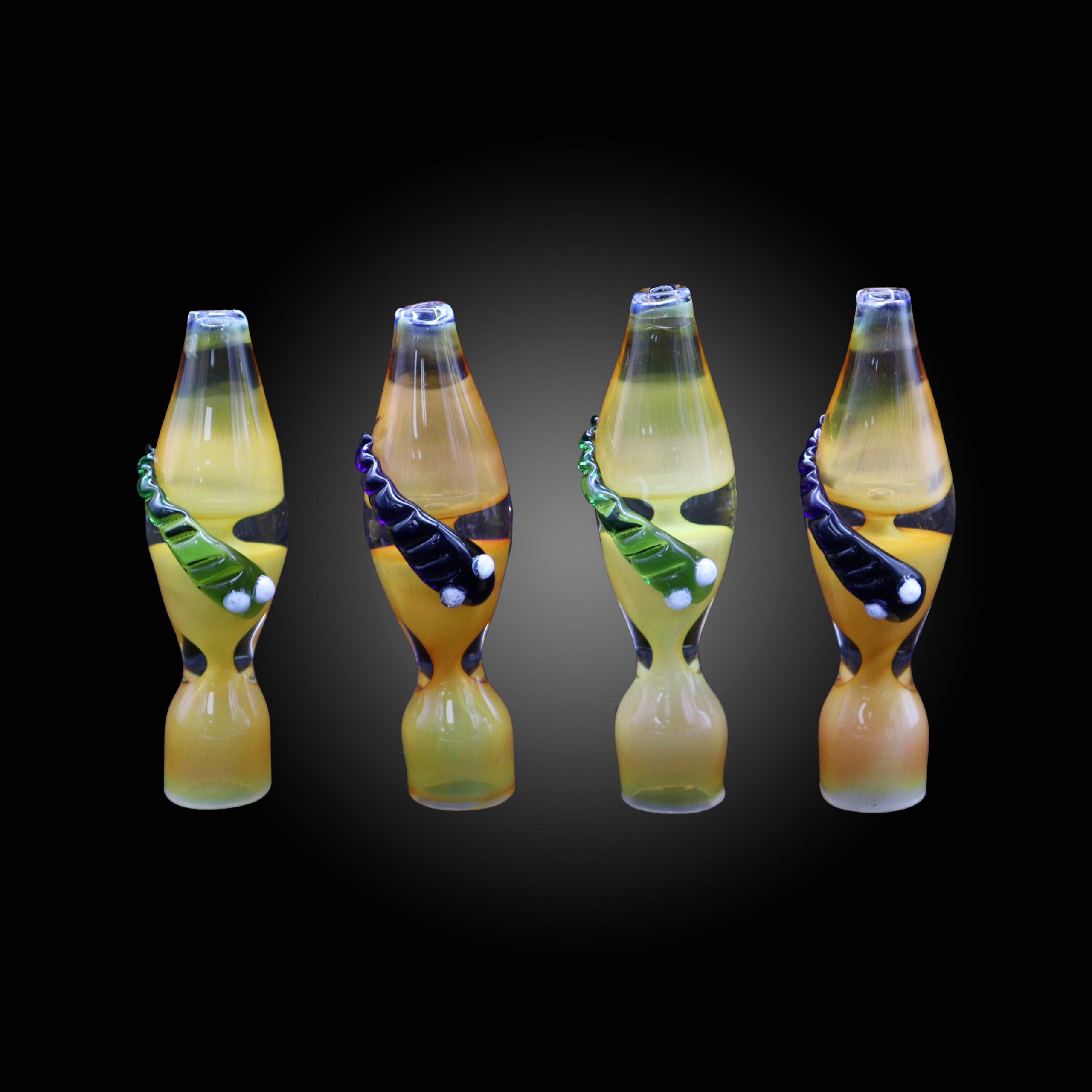 3” FISH ATTACHED YELLOW FUME ONE HITTER 12CT JAR – Empire Smoke ...