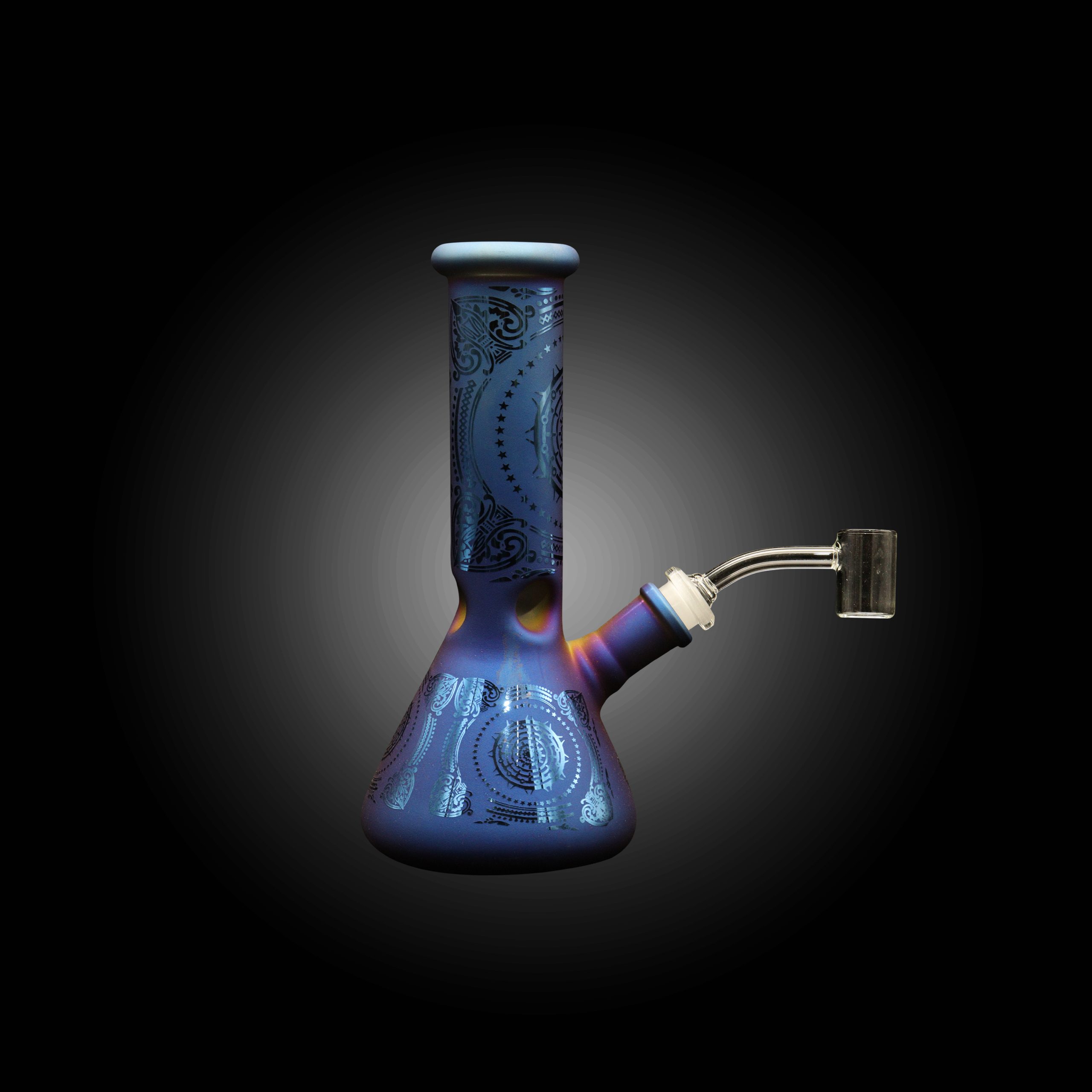8" COLOR SHINE PRINTED BEAKER -B - Empire Smoke Distributors