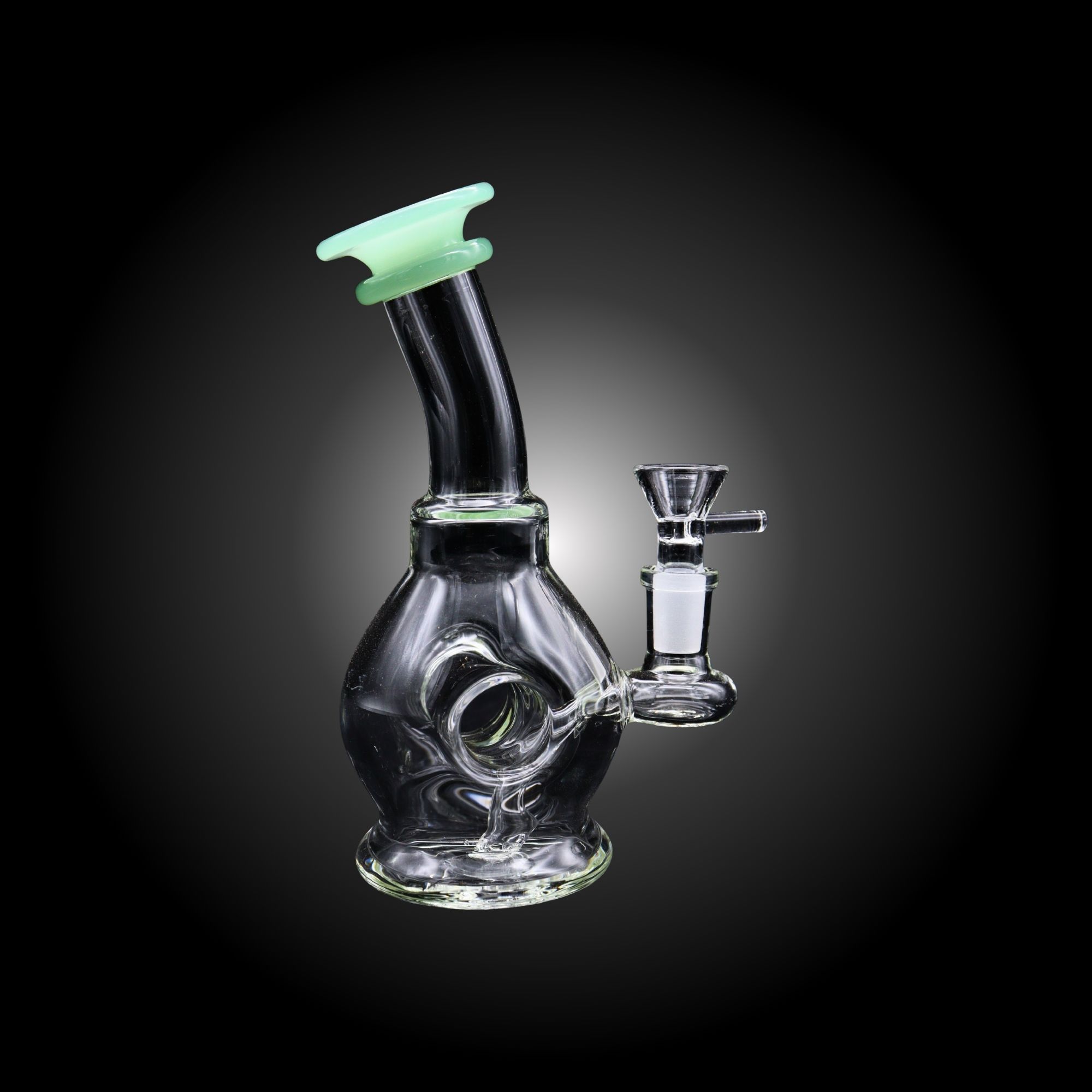 7" JOLLY SPHERE SMALL WATER PIPE MILKY GREEN - Empire Smoke Distributors